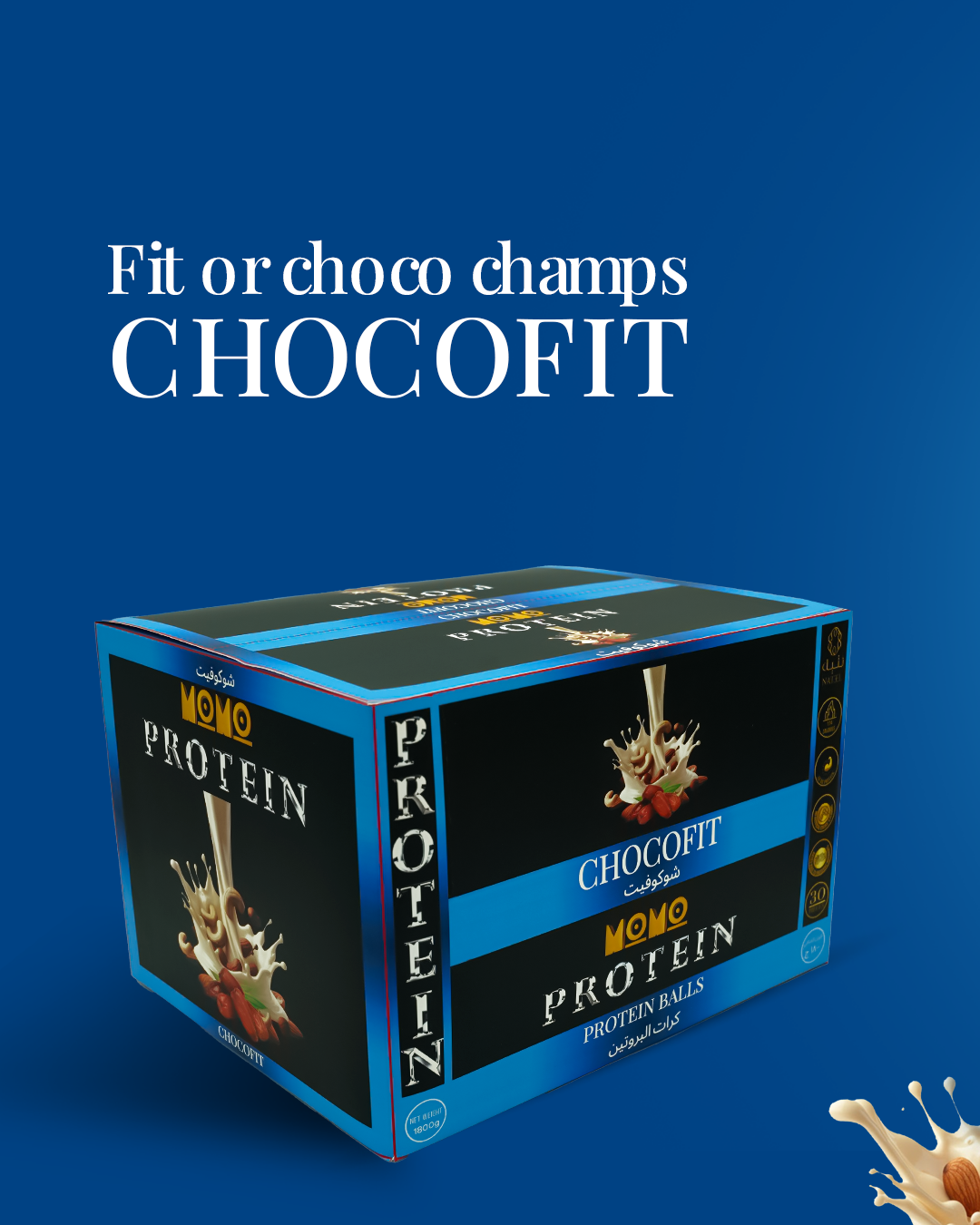 Chocofit Protein Balls – Dark Chocolate Intensity – Nateel